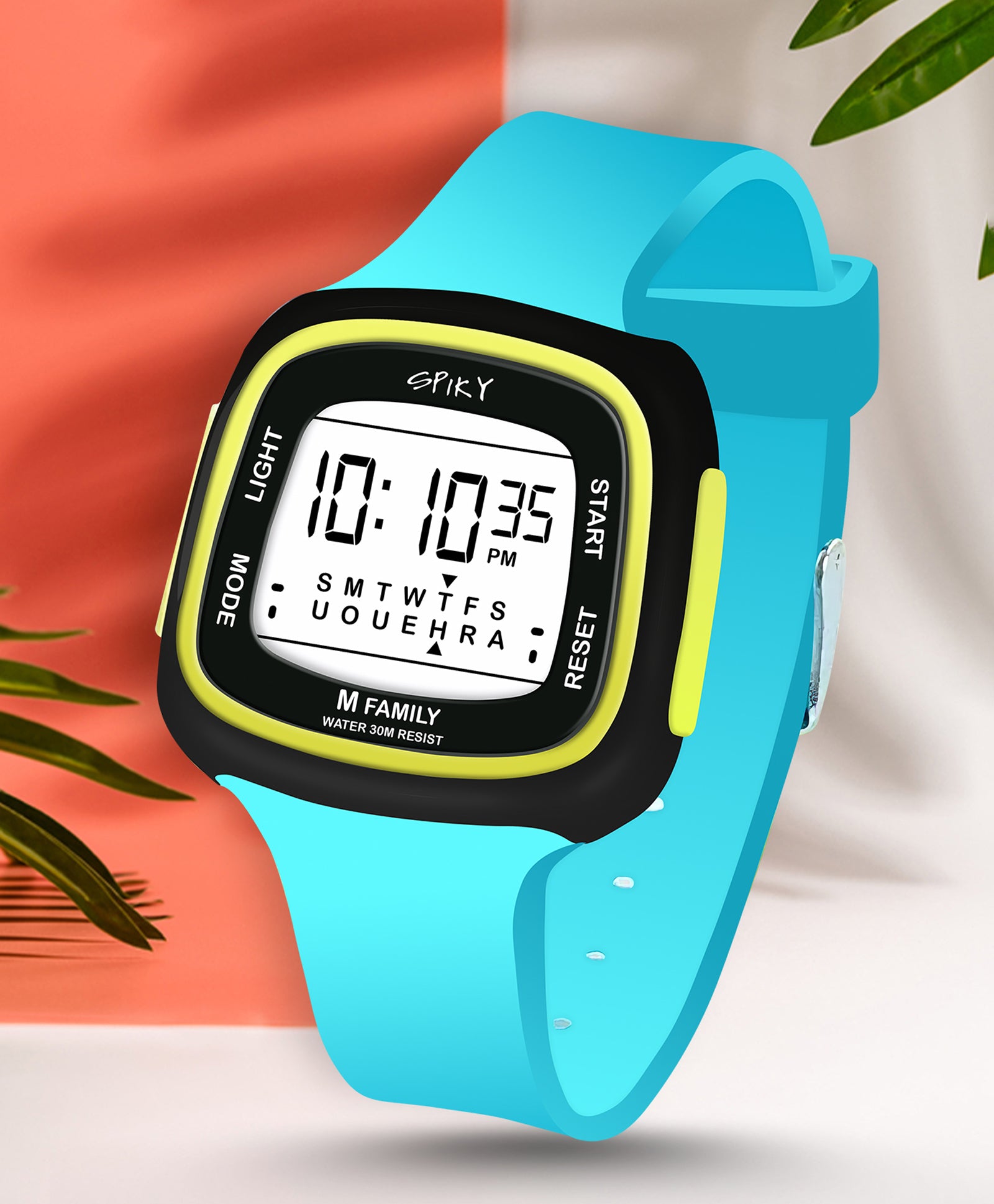 Spiky Unique Square Digital Watch for Kids - Green – Spikyonline