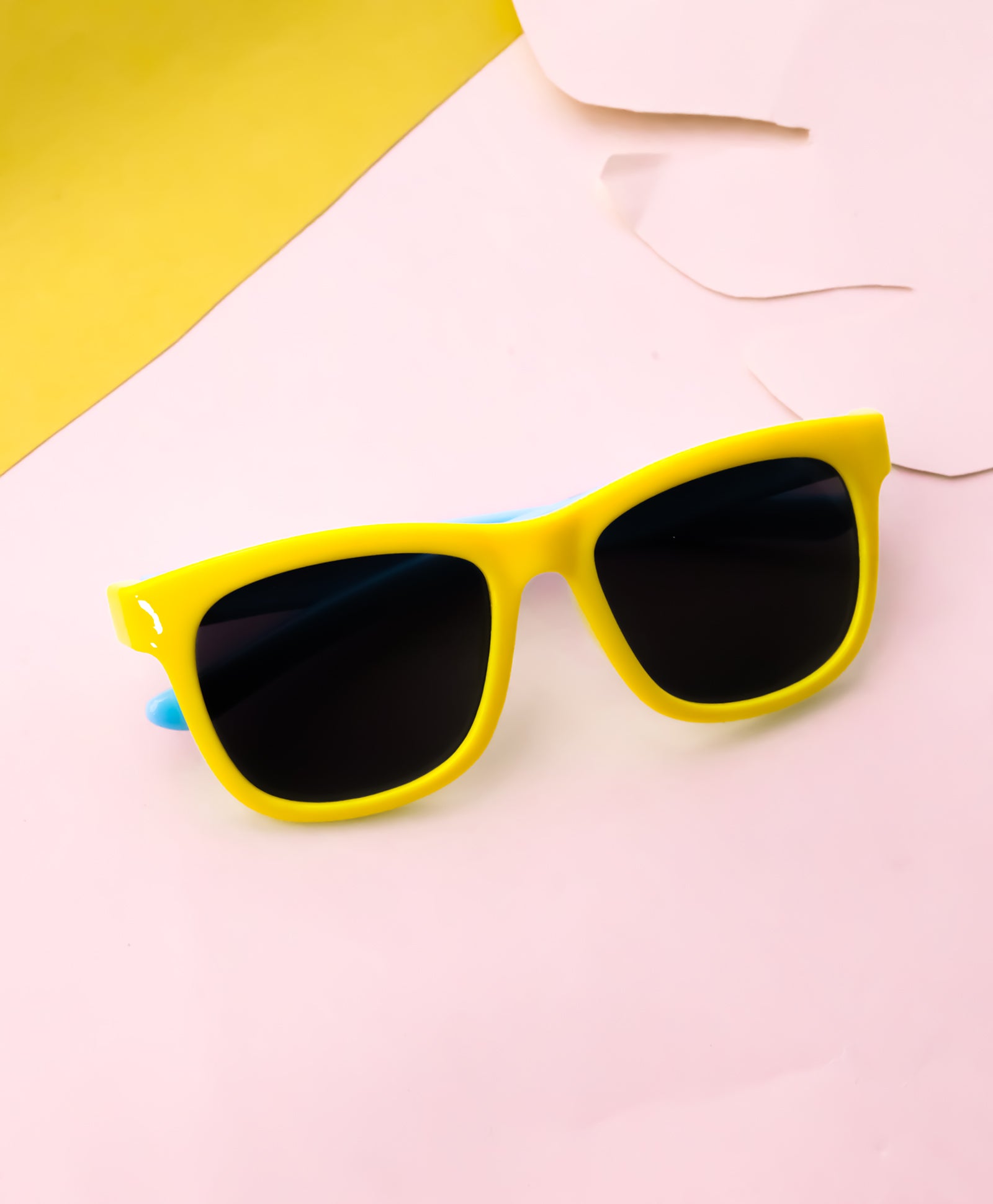 Spiky Rectangle UV Protected Sunglass - Yellow Blue – Spikyonline