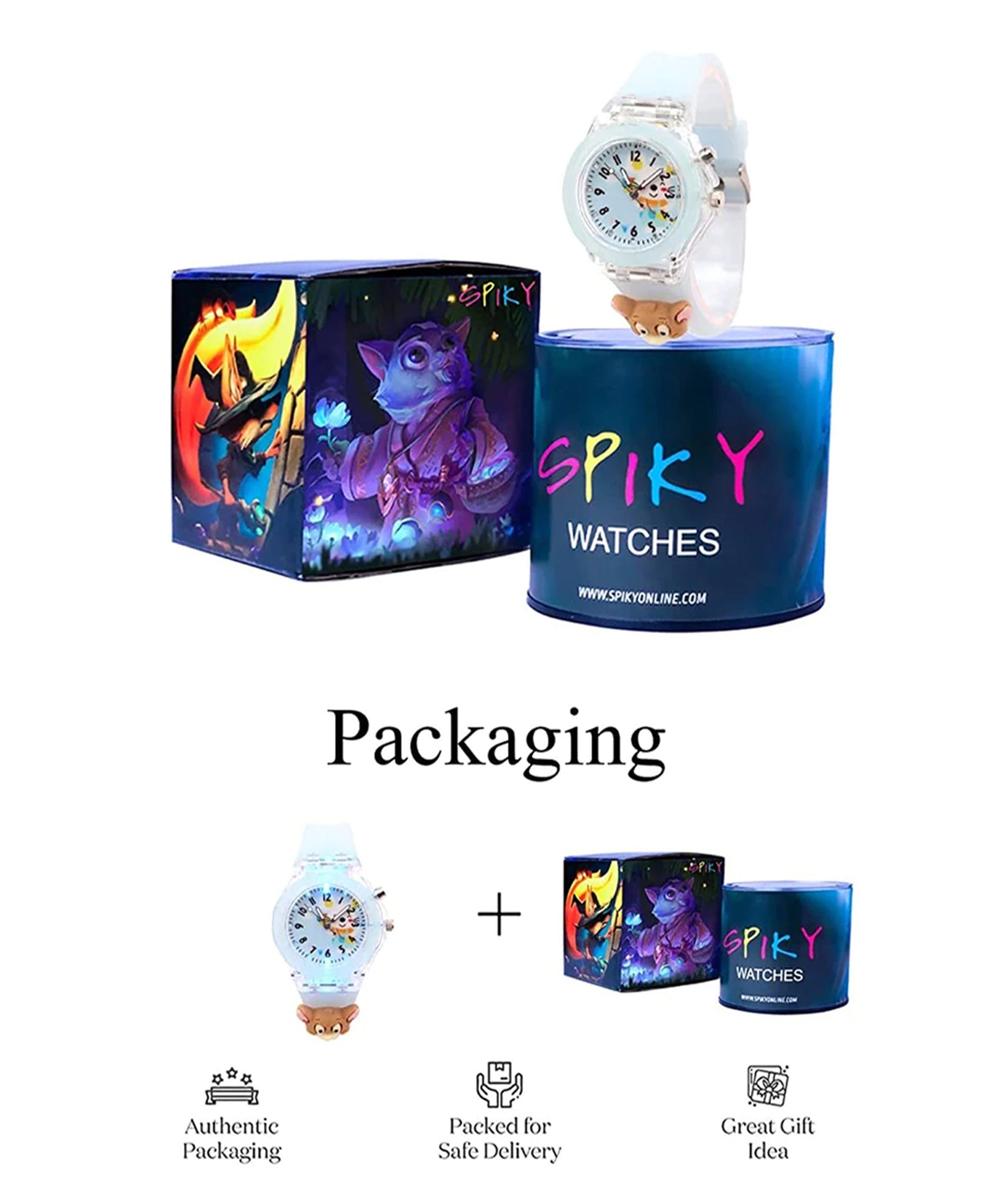 Spiky 3D Cartoon Analog Light Watch for Kids Boys & Girls – Spikyonline