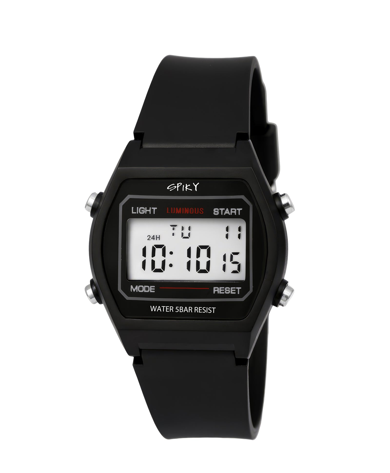 Spiky Unique Square Multi Functional Sports Digital Watch - Black ...